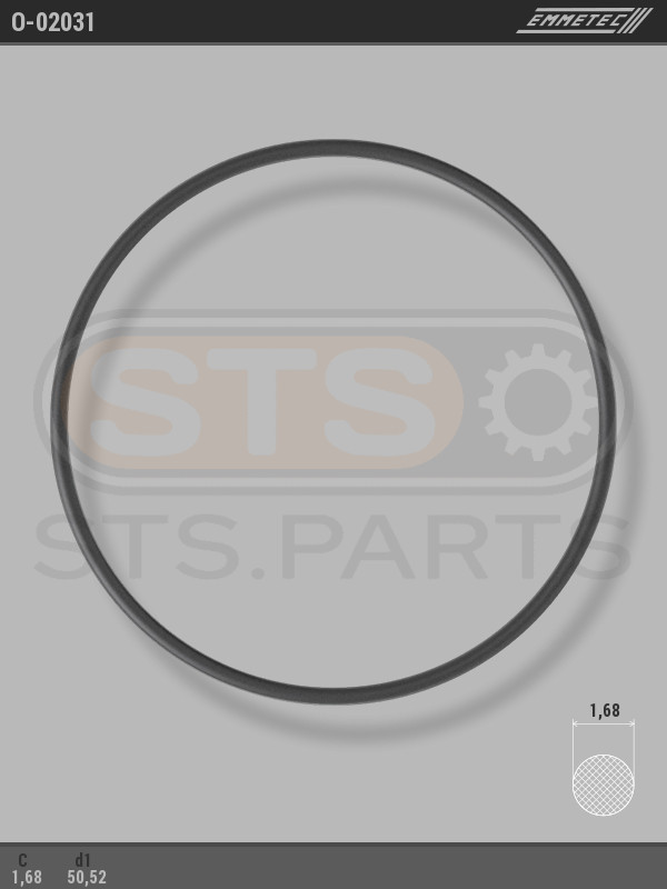 O-02031 Rubber rubber ring for hydraulic oil cooler C1,68 d1 50,52 New ...